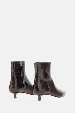 AeydĒ Sofia Ankle Boots In Snake-print Leather