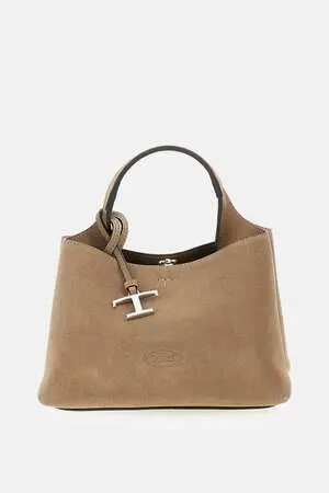 TOD'S Micro Pouch Suede Bag - Beige