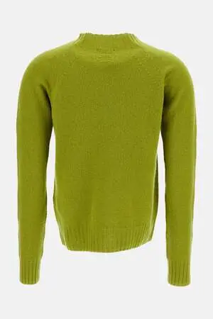DRUMOHR Wool Crew-neck Sweater With Mock Neck - Green