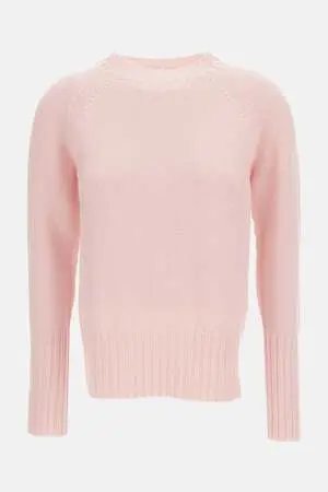 DRUMOHR Merino Wool Raglan Crew-neck Sweater - Rosa