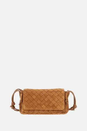 Bottega Veneta Suede Woven Evening Bag