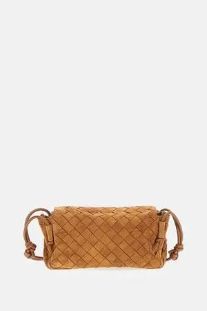 Bottega Veneta Suede Woven Evening Bag