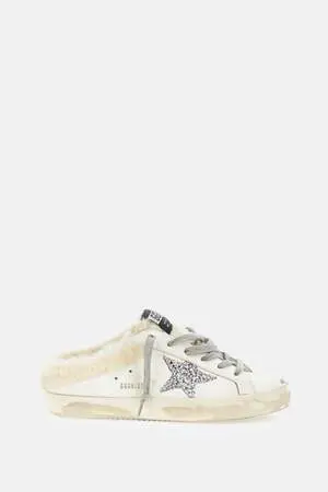 GOLDEN GOOSE Super Star Sabot Shearling Sneakers - Bianco