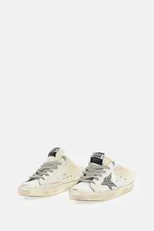 GOLDEN GOOSE Super Star Sabot Shearling Sneakers - Bianco