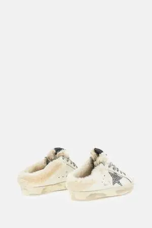 GOLDEN GOOSE Super Star Sabot Shearling Sneakers - Bianco