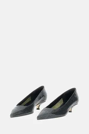 AeydĒ Cari Snake-print Décolleté Pumps - Verde