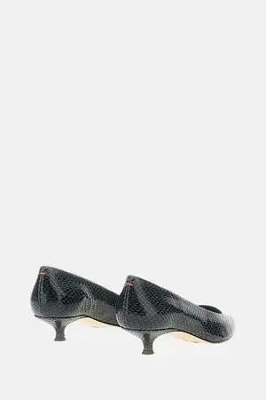 AeydĒ Cari Snake-print Décolleté Pumps - Verde