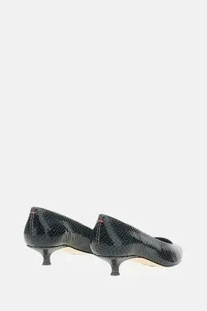 AeydĒ Cari Snake-print Décolleté Pumps - Verde