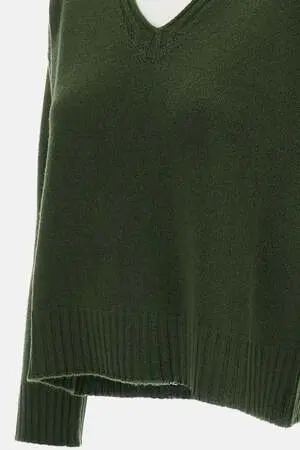 DRUMOHR Boxy V-neck Cashmere Sweater - Verde