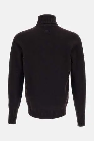 DRUMOHR Turtleneck Sweater In Combed Wool - Brown