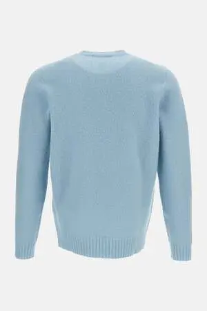 DRUMOHR Wool Knit Crew Neck Sweater - Sky Blue