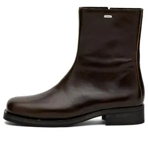 Our Legacy Leather Camion Boot - Deep Olive