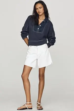 PILCRO Cotton East-west Pullover