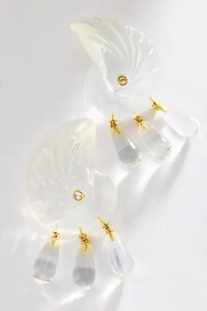 Éliou Comporta Shell Earrgs - Clear