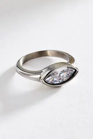 Anthropologie Bezel Oval Stone Ring
