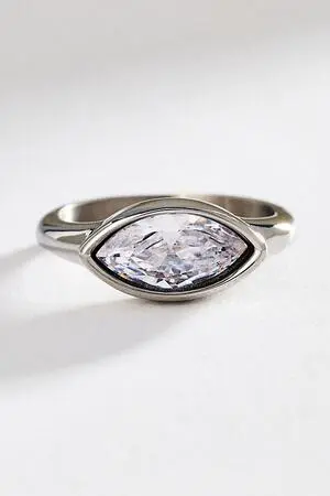 Anthropologie Bezel Oval Stone Ring