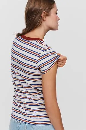 Rag & Bone The Slub Striped T-shirt - Multi Stripe