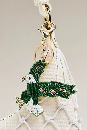 LISI LERCH Hand-beaded Bag Charm Dark Green
