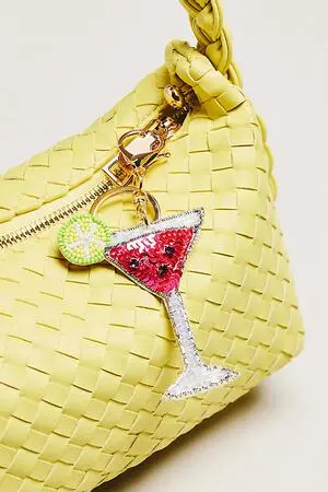 LISI LERCH Hand-beaded Bag Charm Silver
