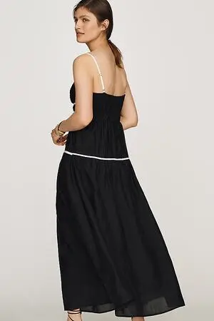Moon River Piped Midi Dress