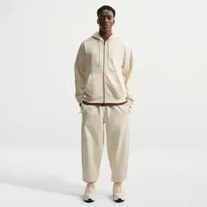 Nike Solo Swoosh Cuffed Fleece Pants - White