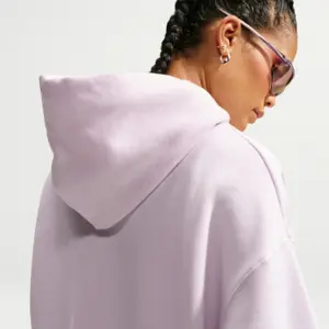 Nike Studio Fleece Oversized Full-zip Cropped Hoodie - Purple
