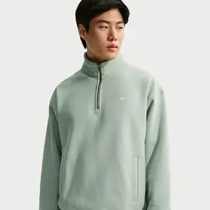 Nike Solo Swoosh Fleece Quarter-zip Top - Green