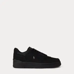 Ralph Lauren Open Masters Nubuck-paneled Sneaker - Black