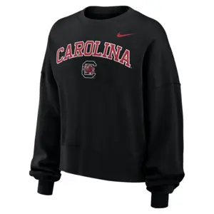 Nike Phoenix Fleece Oversized Crew-neck Sweatshirt - Black