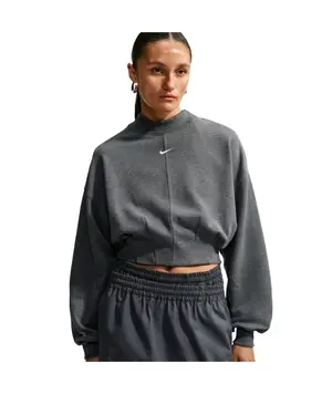 Nike Studio Fleece Cropped Crew Grey