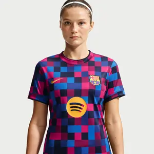 Nike Fc Barcelona Dri-fit Soccer Pre-match Top - Red
