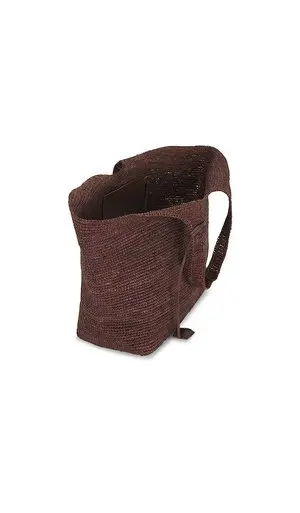 ANINE BING Lili Tote Raphia Bag In Brown