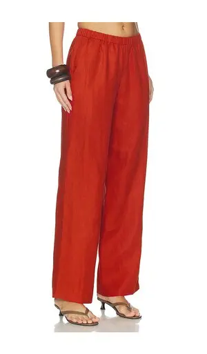 Faithfull The Brand Capriolla Pant In Red