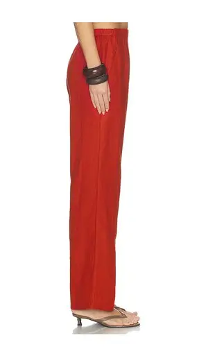 Faithfull The Brand Capriolla Pant In Red