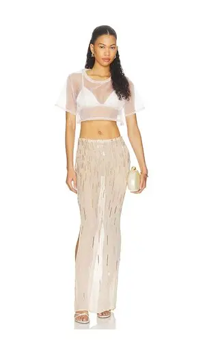 MAY MASHIAH Milly Top In Metallic Gold