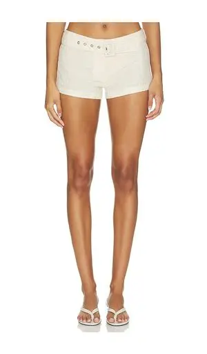 Lioness Afterglow Mini Short - Beige Check