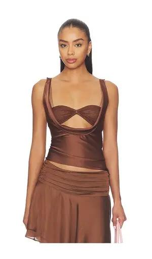 Lioness Delilah Top In Chocolate - Cocoa
