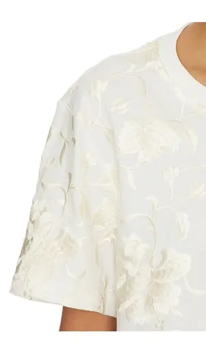 Sea Rafina Eyelet Embellished Tshirt With Fringe