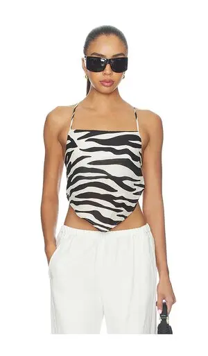 PISTOLA Sinclaire Top In Black & White - Zebra