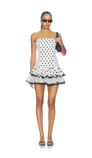 Charo Ruiz Ibiza Polka Dot Mini Dress - White Dots