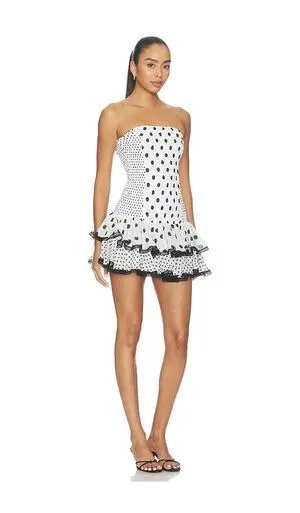 Charo Ruiz Ibiza Polka Dot Mini Dress - White Dots
