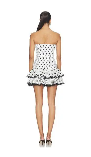 Charo Ruiz Ibiza Polka Dot Mini Dress - White Dots