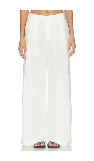 Enza Costa Linen Easy Trouser In White