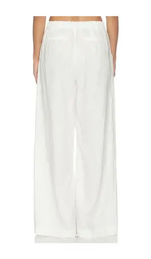 Enza Costa Linen Easy Trouser In White
