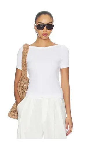 Enza Costa Supima Cotton Bateau Tee