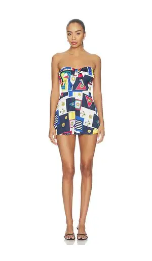 SEROYA Laurell Romper In Blue