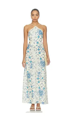 Agua Bendita Indira Bleu Dress In Multi - Multicolor