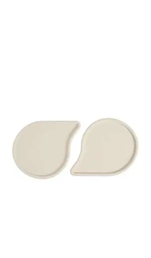CATENARY HOME Drop Pet Food Bowl Mats Set Of 2 In Tan - Sand