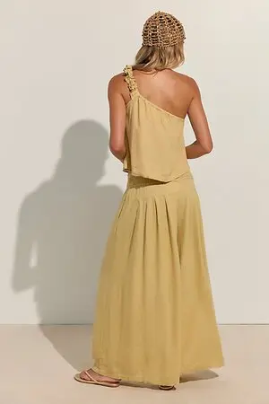 Free People Sandshell Linen Sahara Pant Set - Pampas