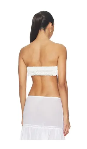 Free People Flirty Frill Bandeau In Ivory